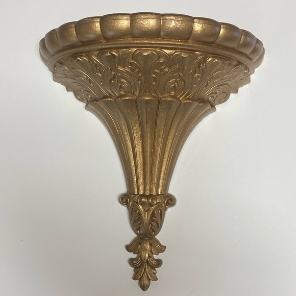 Wall Decor | Vintage Regency Gold Plastic Wall Pocket | Poshmark